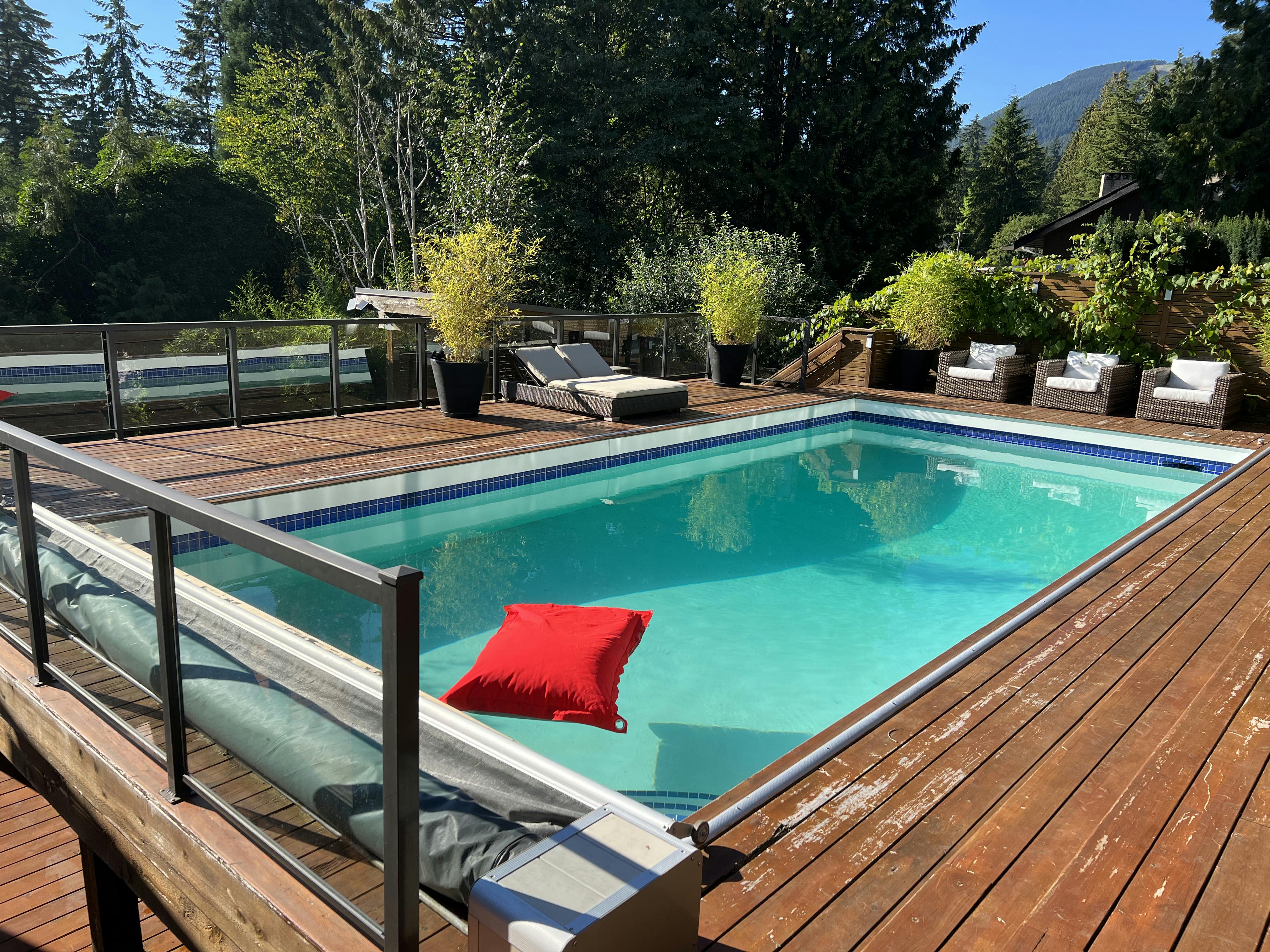 Large Heated Saltwater Pool + Lounge - Private Pool in North Vancouver ...