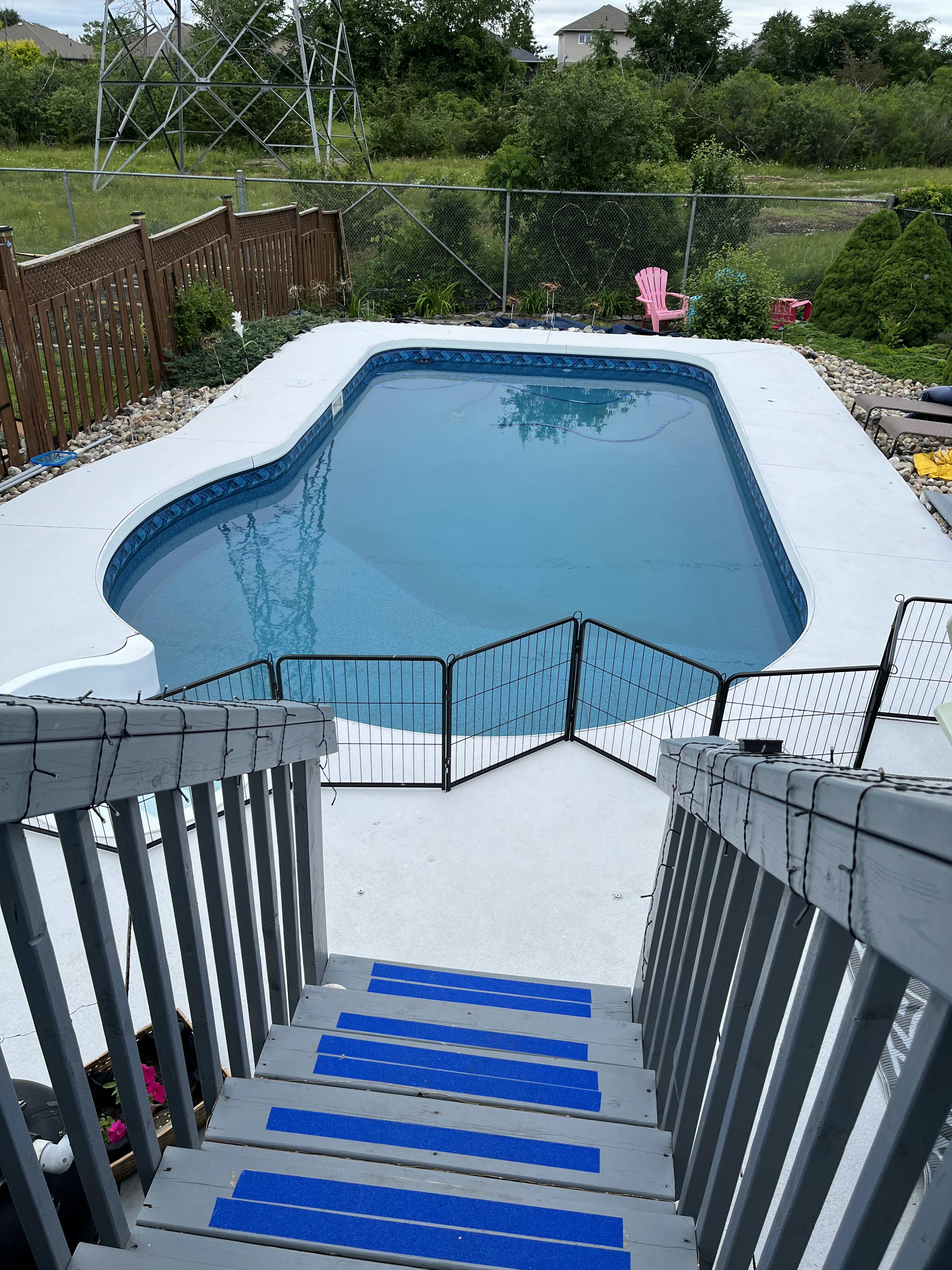 Private backyard pool with 5 ft deep end - Private Pool in Kingston ...