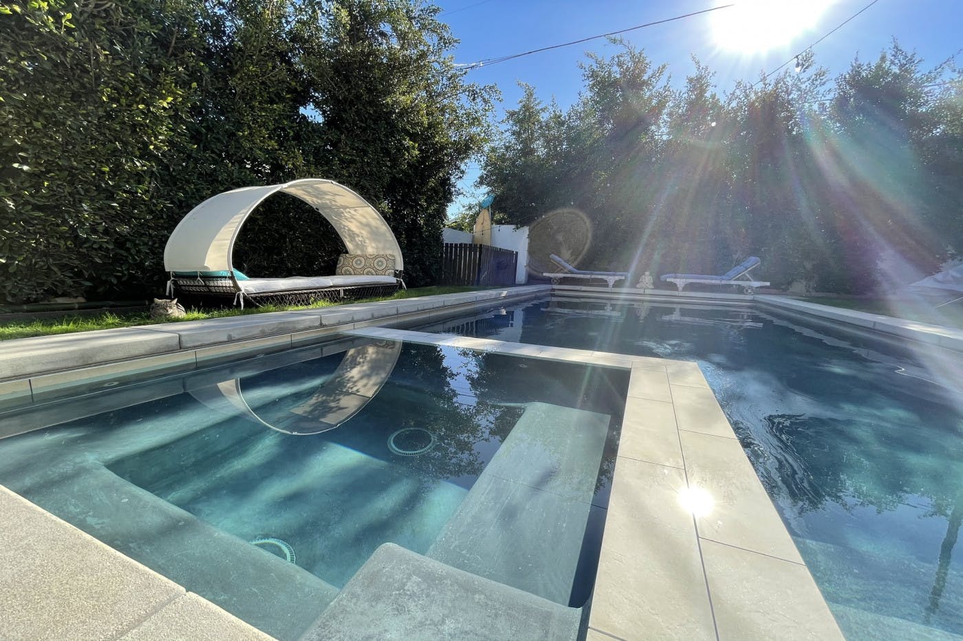 Modern Pool in Mystical Venice Mansion - Private Pool in Los Angeles ...